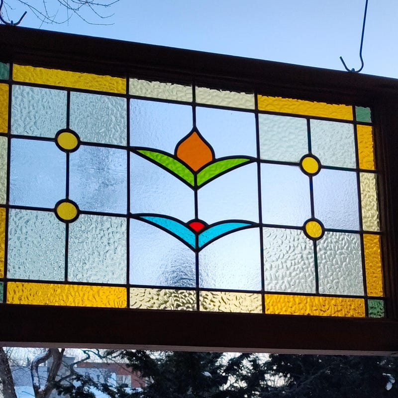 Large Stained Glass Panel - Etsy