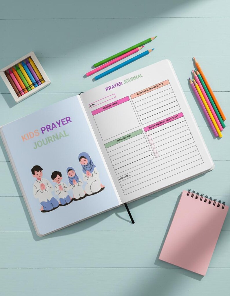 Kids Prayer Journal Printable | Daily Gratitude, Reflection Pages (PDF ...
