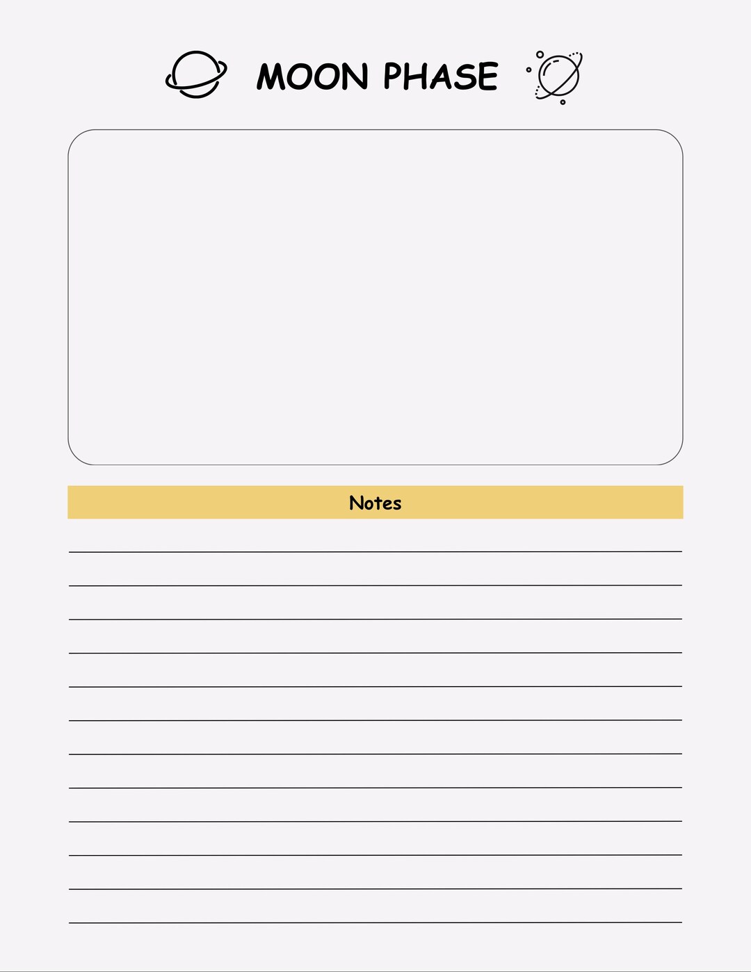 Moon Phase Observation Log Printable | Astronomy Worksheet for Kids ...