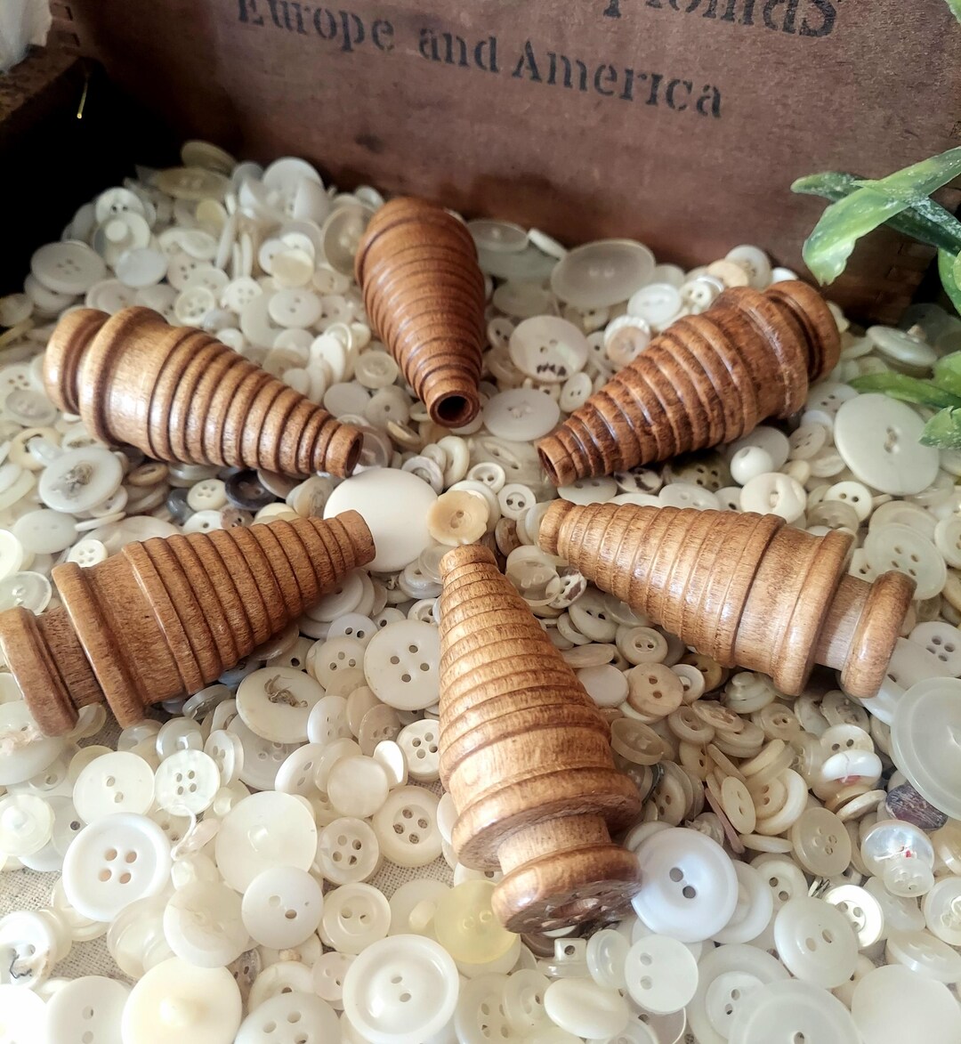 Vintage Wooden Cone Shaped Cop Shuttle Bobbin Wooden Spool - Etsy