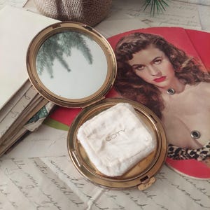 Vintage Brass Coty Powder Compact With Mirror Art Deco - Etsy