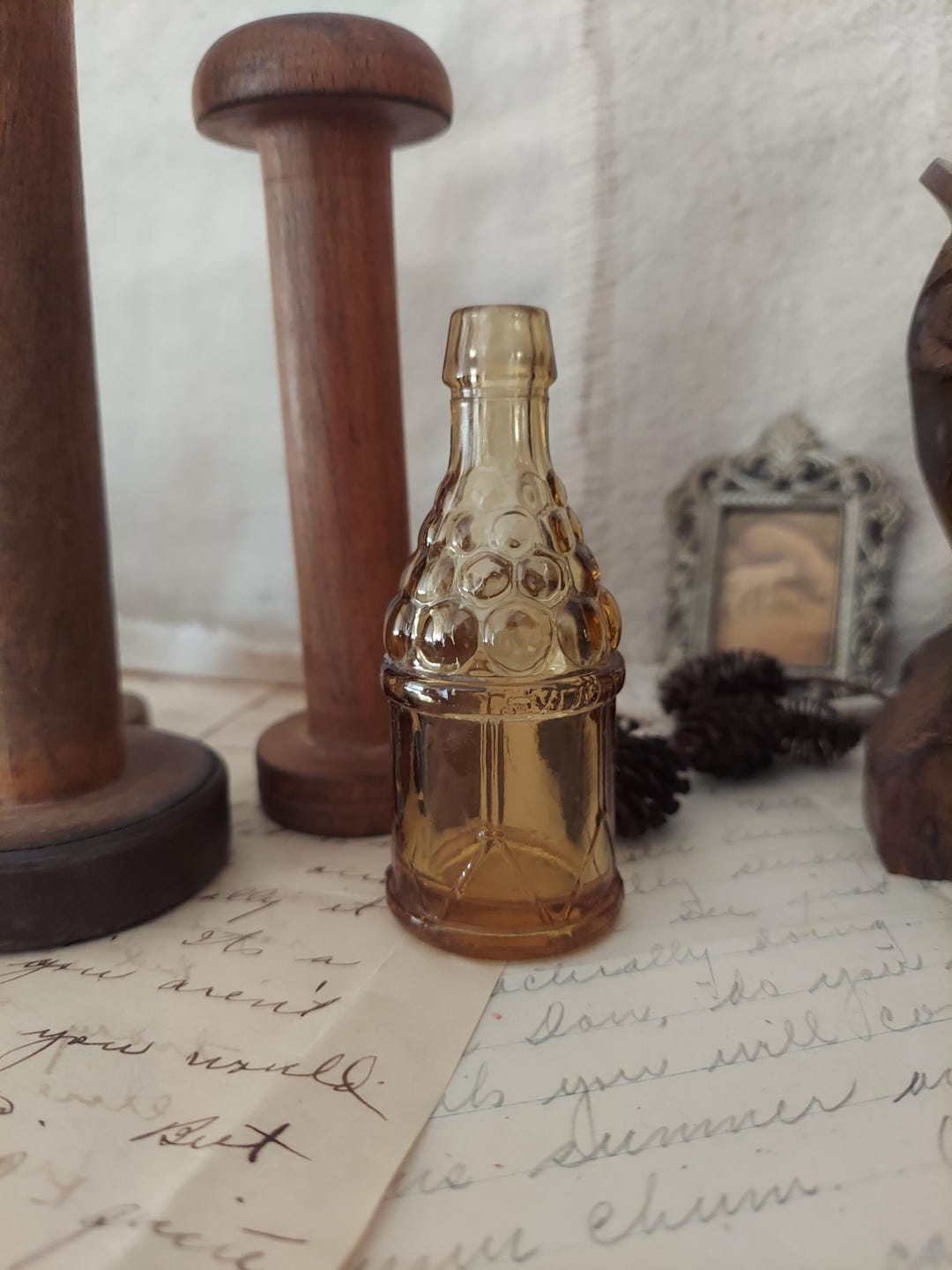 Vintage Wheaton Glass Mcgivers American Army Bitters Bottle Amber Glass ...