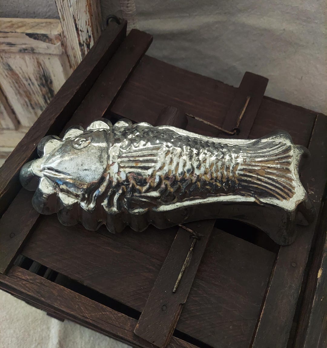 Vintage Tin Fish Shaped Cake Pan Jello Mold 8" - Etsy