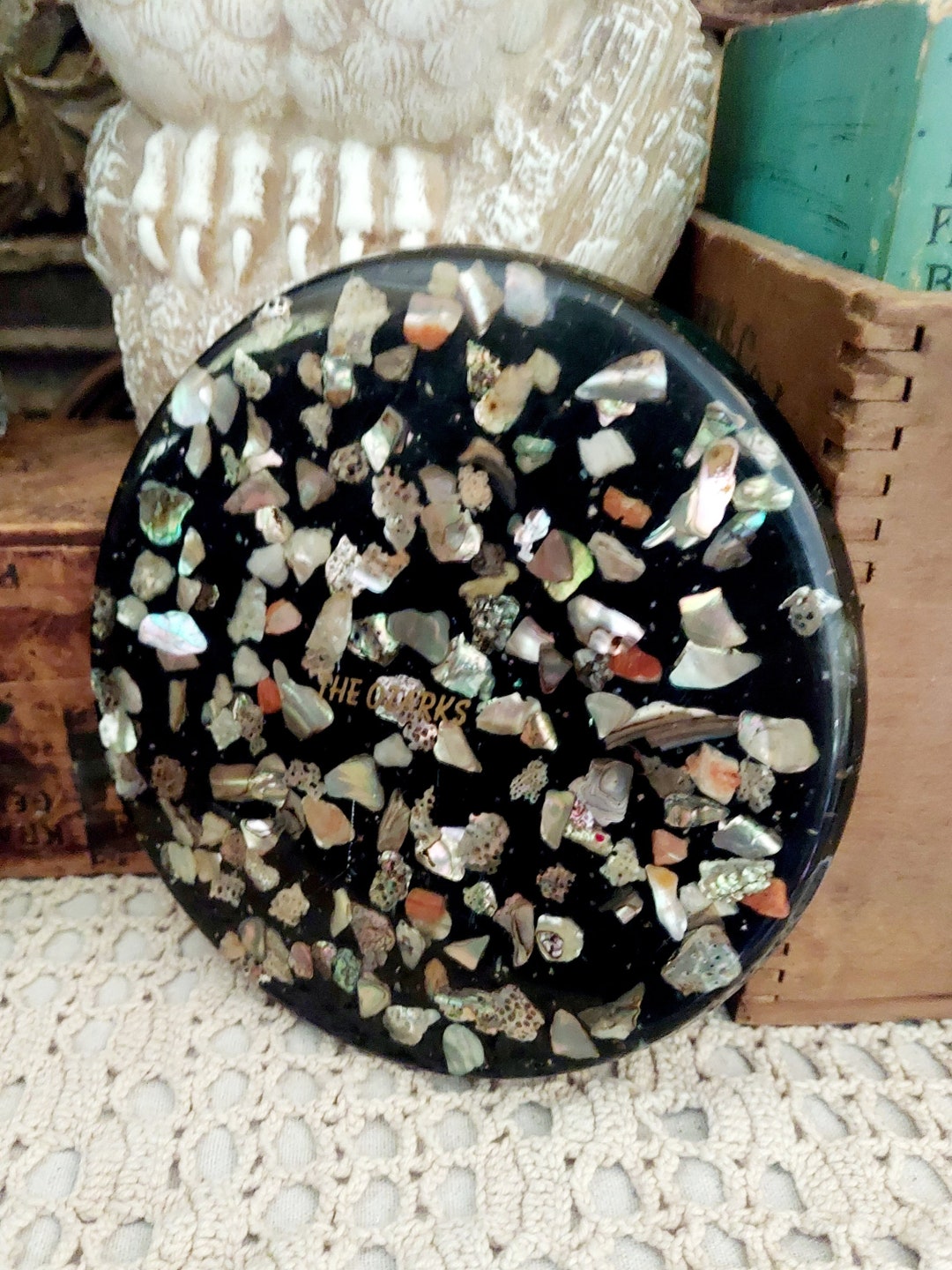 Vintage Ozarks Abalone, Mother of Pearl, Abalone Trivet - Etsy