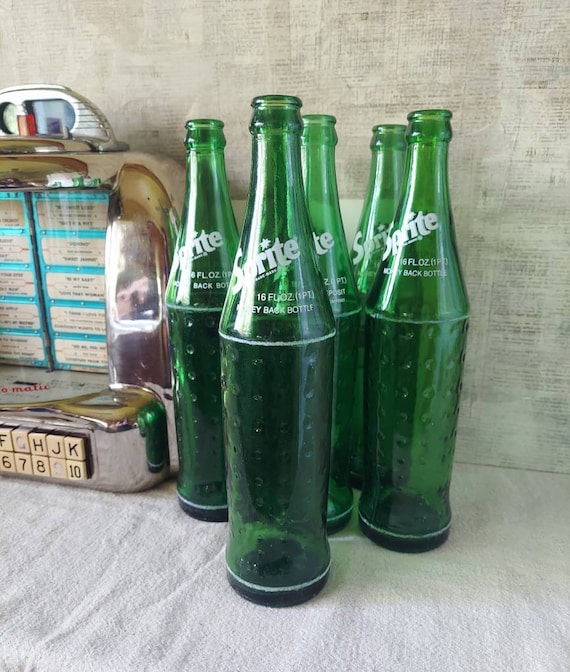 Vintage Glass 16 Oz Sprite Bottle - Etsy