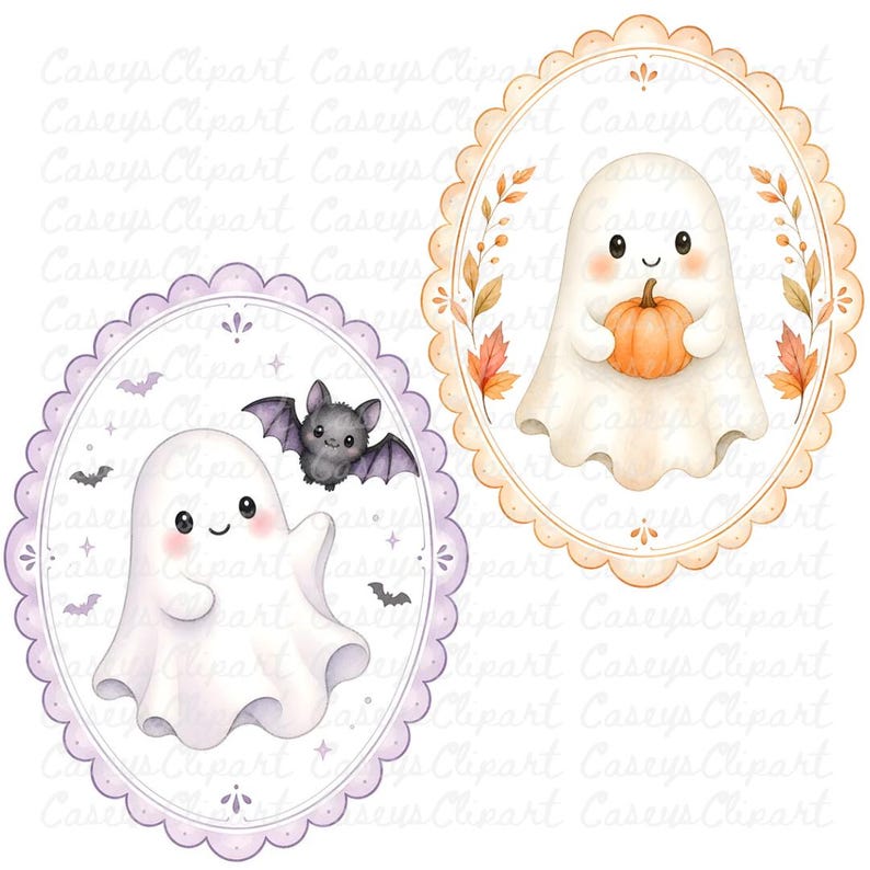 Cute Lace Ghost PNG, Pink Ghost PNG, Preppy Ghost PNG, Ghost in Frames ...