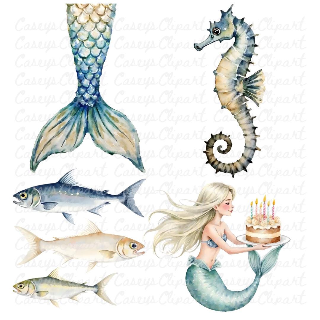 Mermaid PNG, Mermaid Clipart, Watercolor Mermaid, Cute Mermaid Clip Art ...