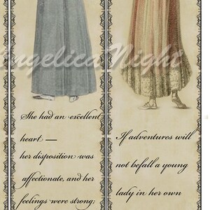 Eight Jane Austen Heroine Quote Bookmarks Digital Collage - Etsy