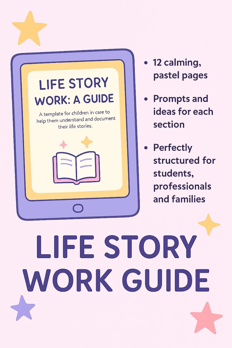 Life Story Work Guide | 12-page Pastel Template for Children in Care ...