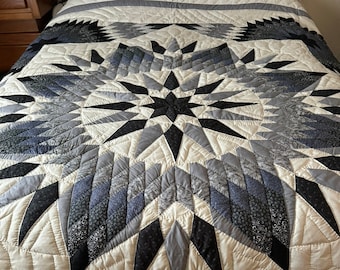 King Size, Feathered Star, Amish Quilt, Amish Handstitched Quilt ...