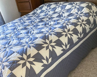 King Size, Compass Star, Amish Quilt, Amish Handstitched Quilt ...
