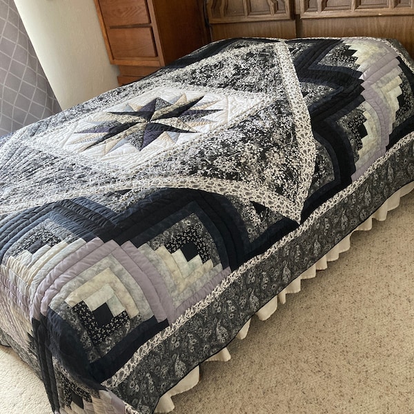 Log Cabin Star Quilt Pattern - Etsy