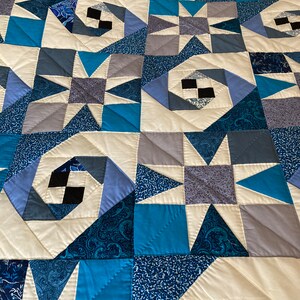 King Size, Ocean Wave, Amish Quilt, Amish Handstitched Quilt, Handmade ...