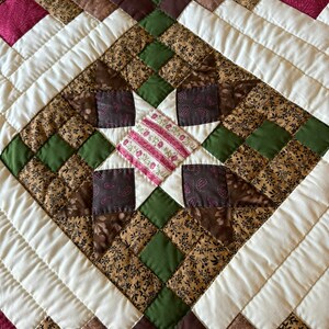 King/queen, Amish Quilt, Checkerboard Star, Amish Handstitched Quilt, Handmade Quilt, Modern ...