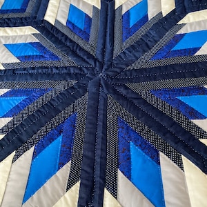 King Size, Snow Flake, Amish Quilt, Amish Handstitched Quilt, Handmade ...