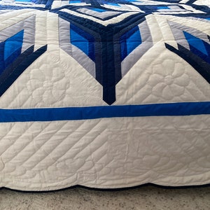 King Size, Snow Flake, Amish Quilt, Amish Handstitched Quilt, Handmade ...