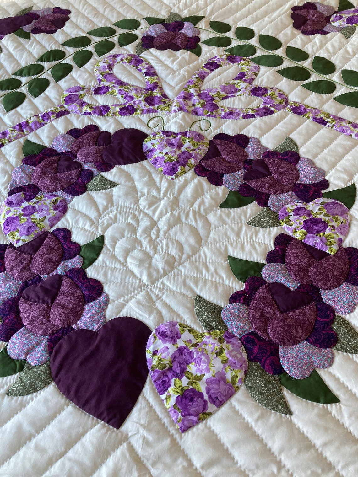 New Country Love, Amish Handstitched Quilt, Handmade Quilt, Modern ...