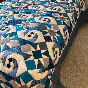 King Size, Ocean Wave, Amish Quilt, Amish Handstitched Quilt, Handmade ...