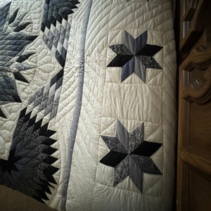 King/queen Size, Compass Star, Amish Quilt, Amish Handstitched Quilt ...