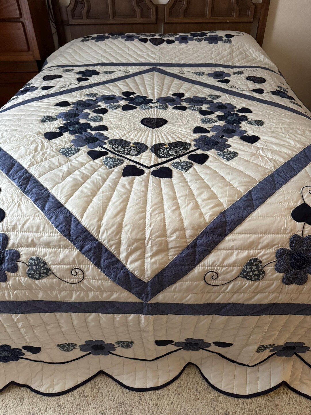 Queen/king, Amish Quilt, Bird of Paradise, Amish Handstitched, Handmade ...