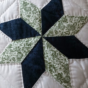 Queen Quilt, New Compass Star, Amish, Amish Handstitched Quilt ...