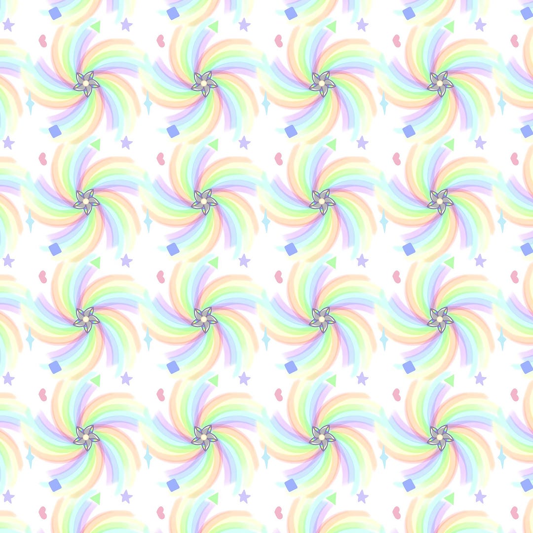 Rainbow Pinwheel Seamless Pattern – Hand-drawn Nursery Design - Etsy