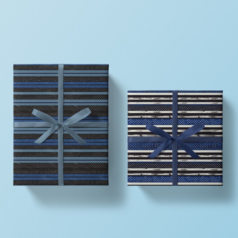 Thin Blue Line Police First Responder Patterns Digital - Etsy