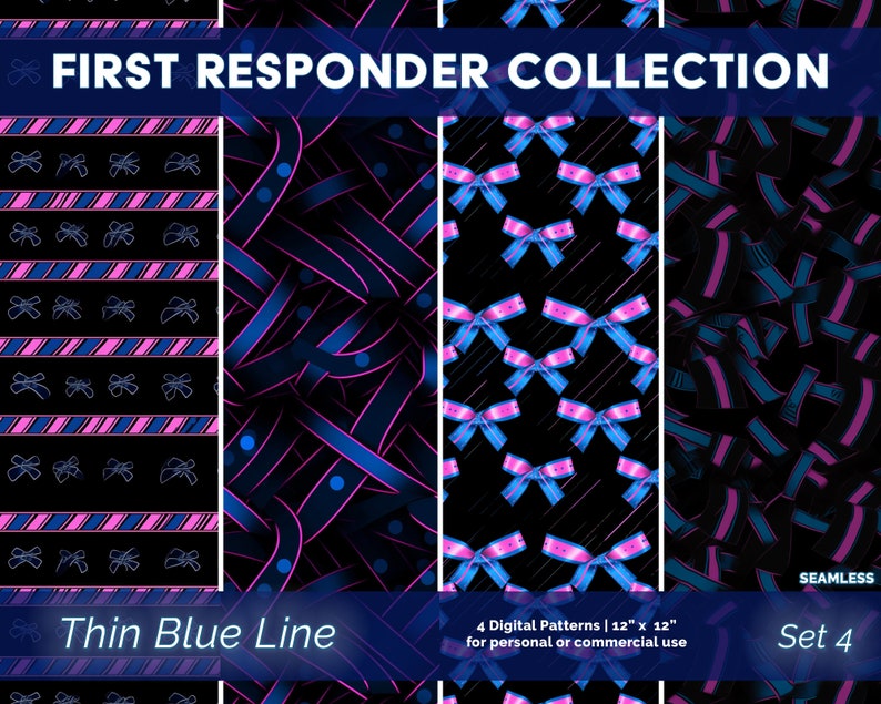Thin Blue Line, Police, Baby Girl, First Responder Patterns, Digital ...