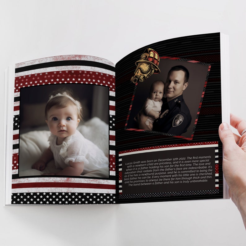 Thin Red Line, Firefighter, First Responder Patterns, Digital Paper ...