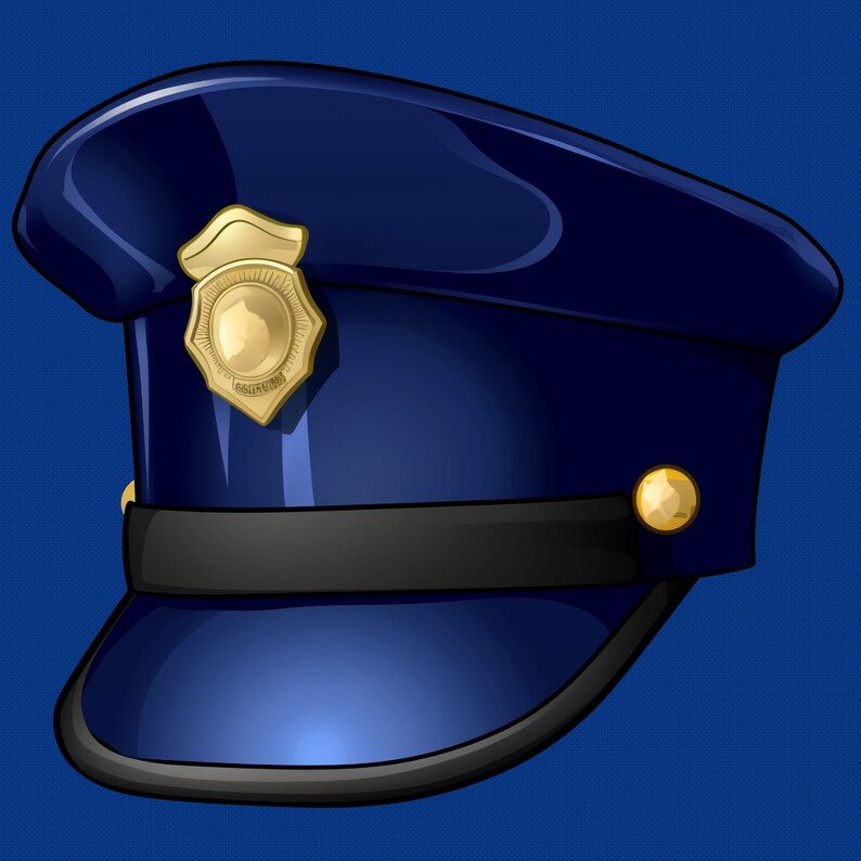 Cartoon Police Hats, Thin Blue Line, Police, First Responder Clip Art ...