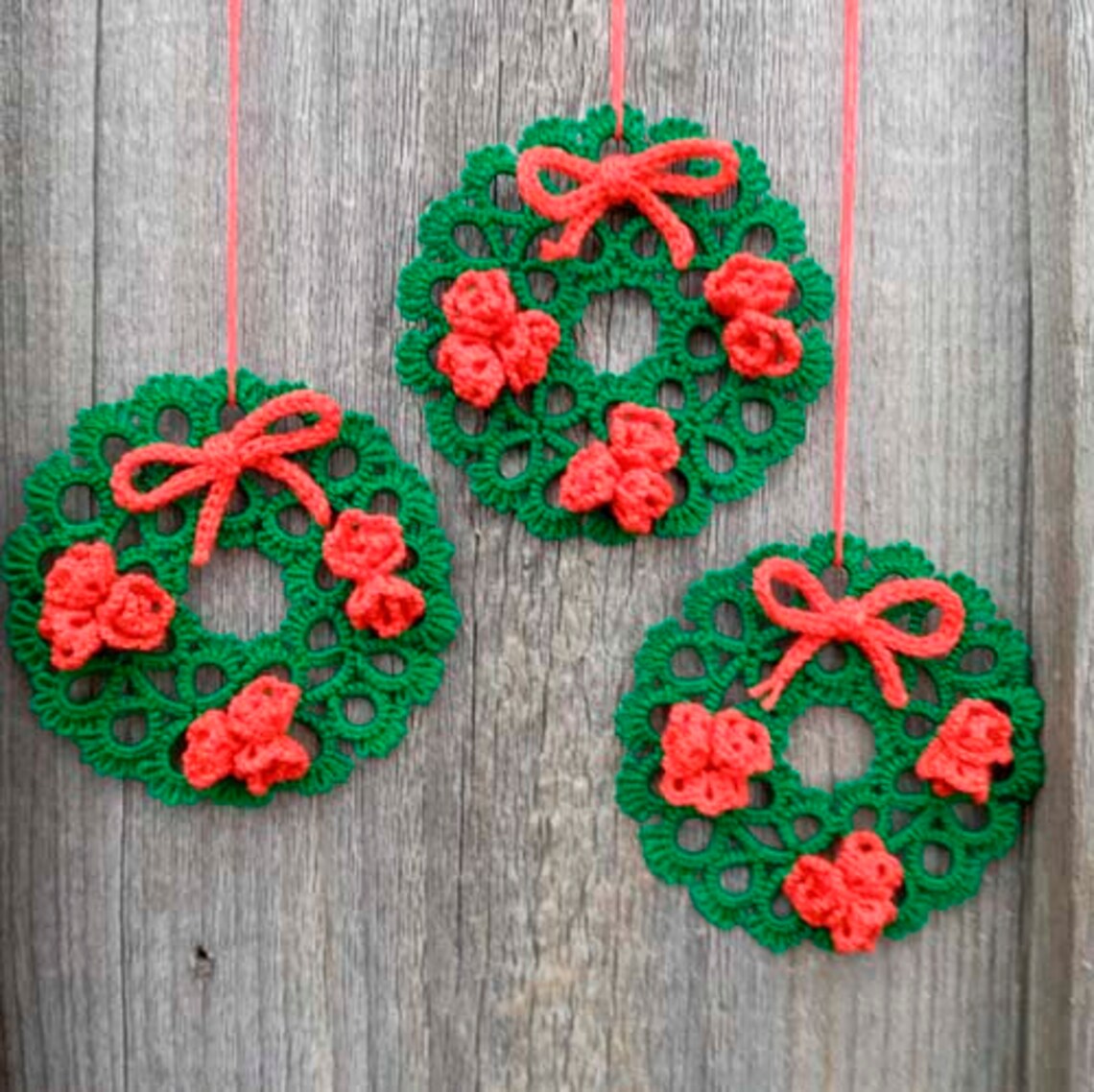 PDF Tatting Pattern Christmas Wreath With 3D Flowers - Etsy