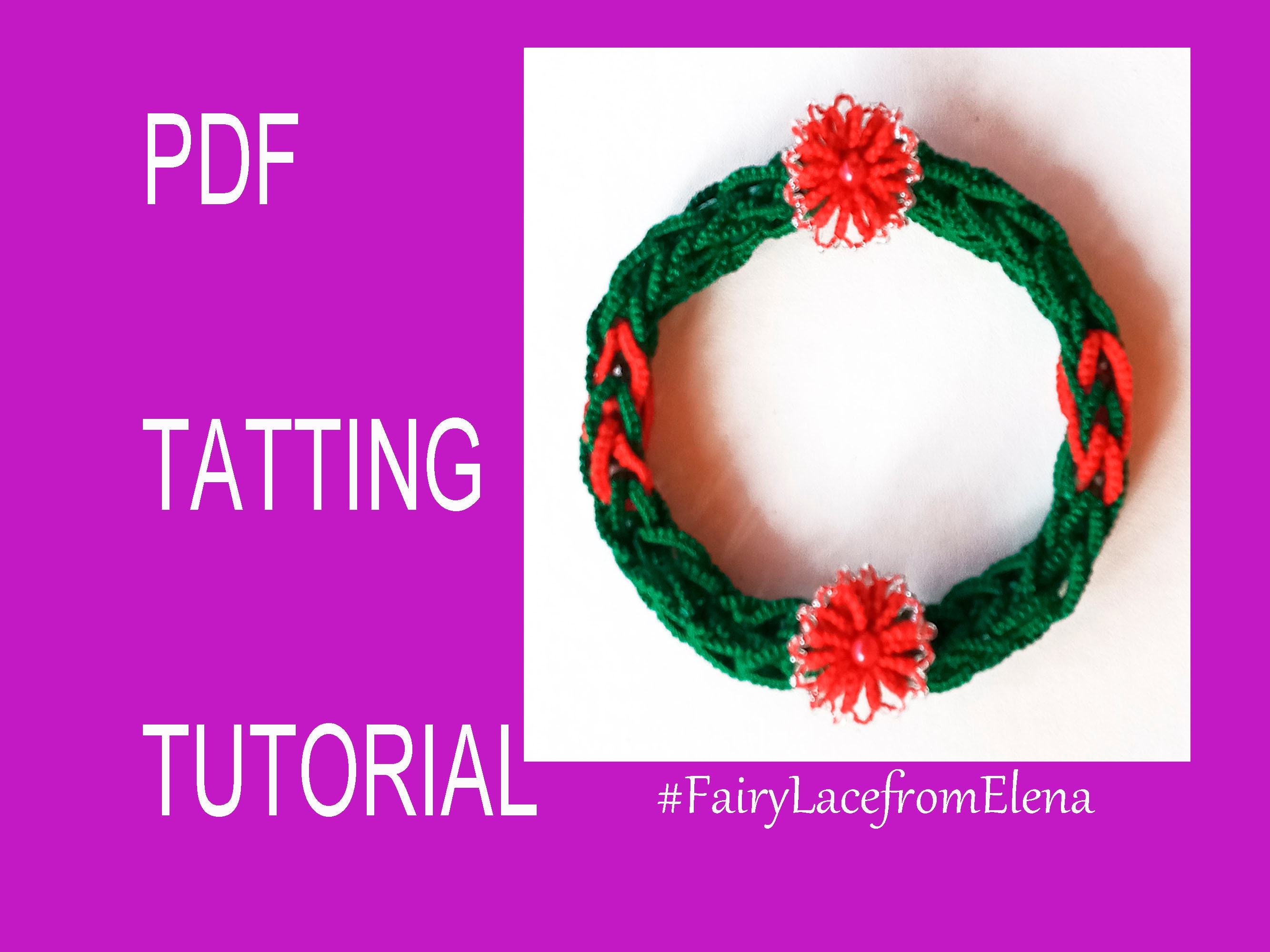 PDF Tatting Pattern 3D Christmas Wreath - Etsy