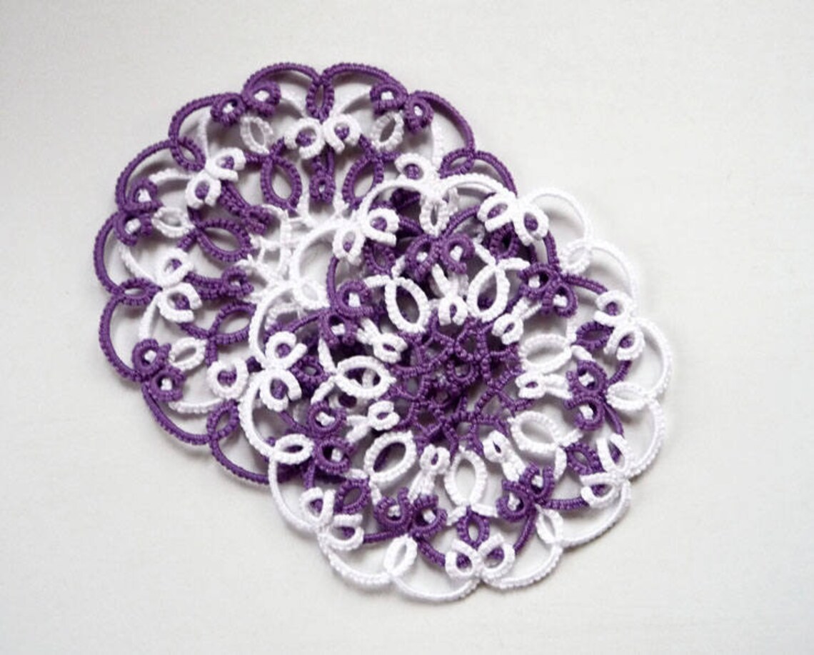 Tatting Pattern Wedding Coasters PDF Tutorial Lace Round | Etsy