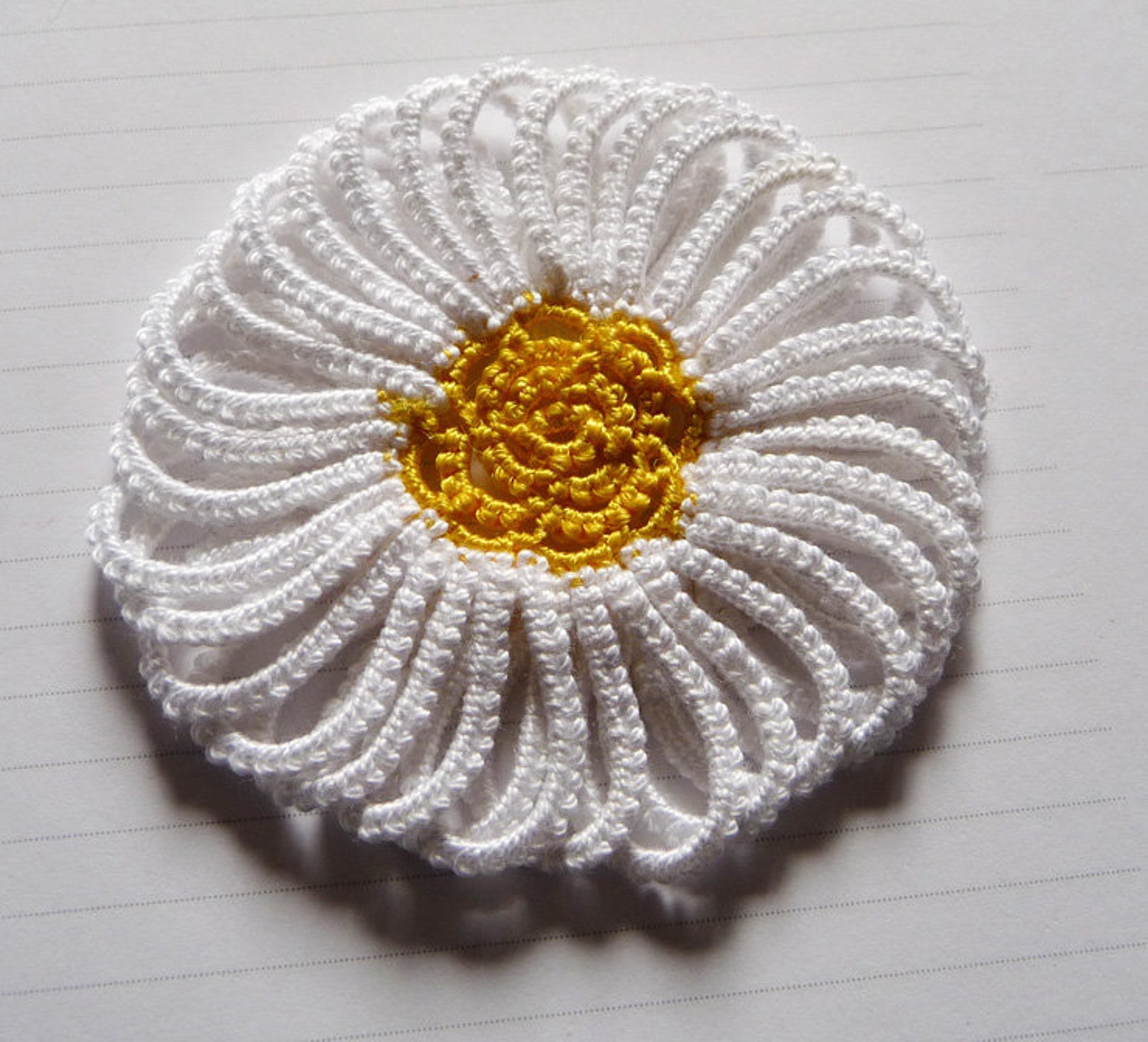 Tatting Pattern Chamomile Flower Pdf Tatting Etsy
