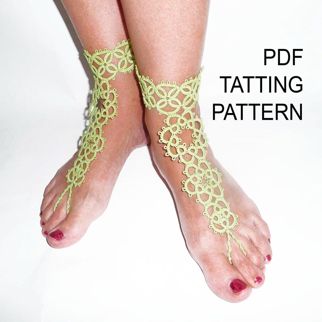 Tatting Pattern Barefoot Sandals - Etsy