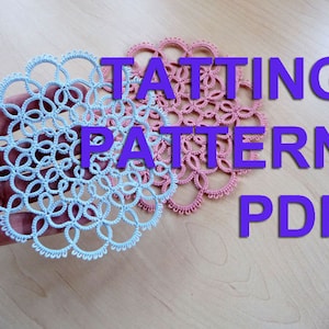 Tatting Pattern Coasters, PDF Tutorial Tatting Doily, Shuttle Tatting ...