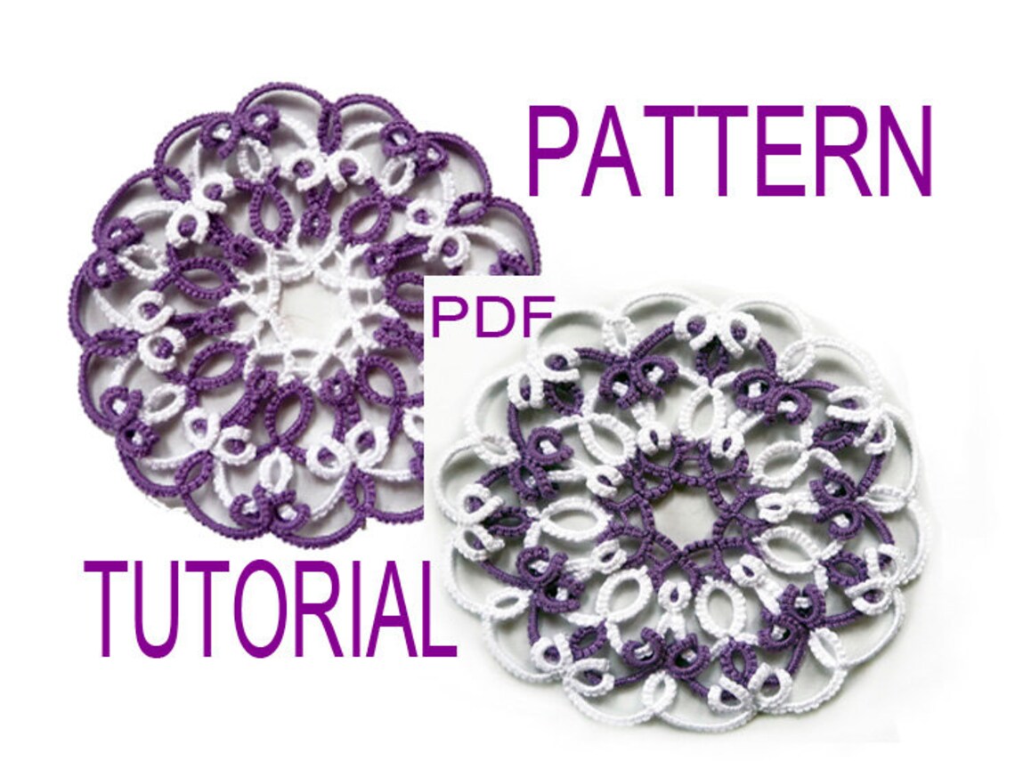 Tatting Pattern Wedding Coasters PDF Tutorial Lace Round | Etsy