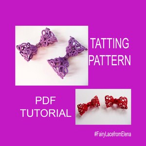 Easy Tatting Pattern 3D Bow, PDF Tutorial, Easy Tatting - Etsy