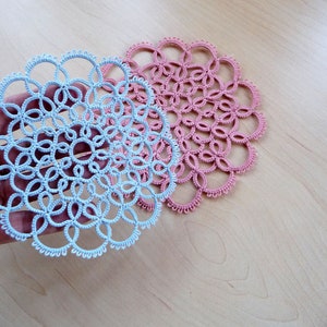 Tatting Pattern Coasters, PDF Tutorial Tatting Doily, Shuttle Tatting ...
