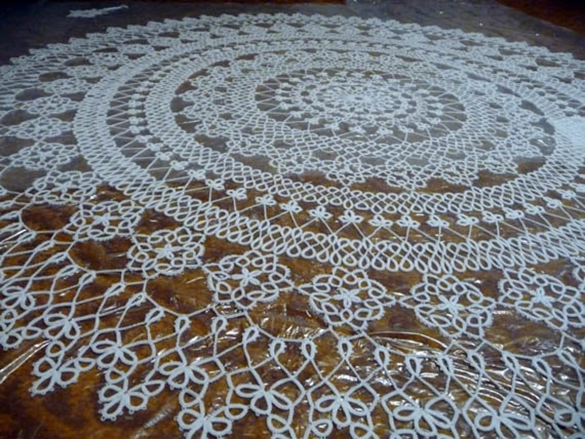 Tatting Pattern Tablecloth Needle Tatting Cro-tatting | Etsy