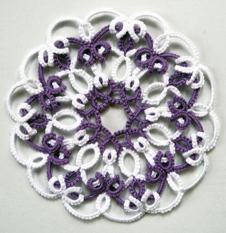 Tatting Pattern Wedding Coasters, PDF Tutorial Lace Round Doily , DIY ...