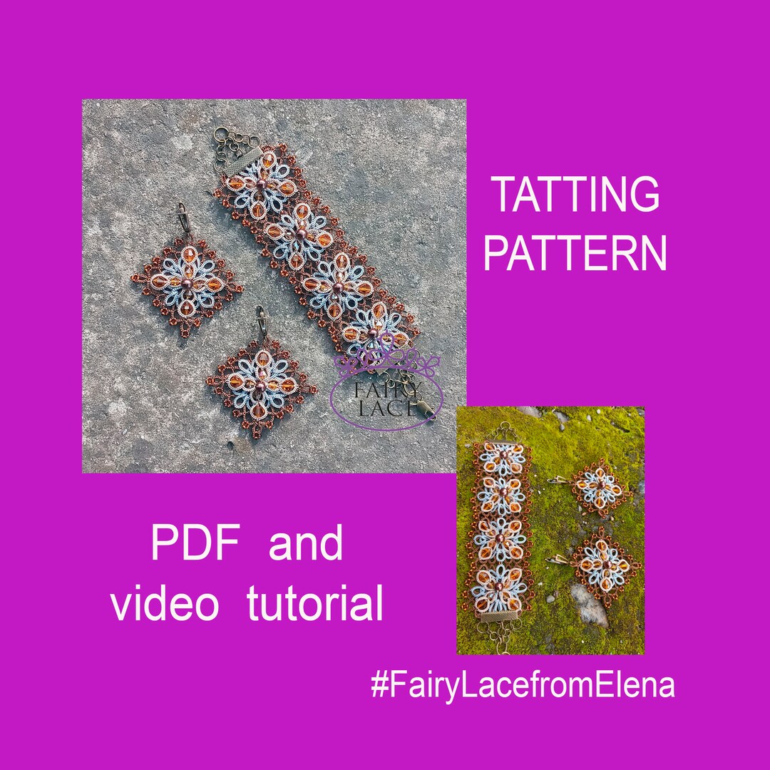Tatting Pattern Celtic Jewelry Set Stephanie. PDF and Video Tutorial ...