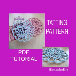 Tatting Pattern Coasters, PDF Tutorial Tatting Doily, Shuttle Tatting ...