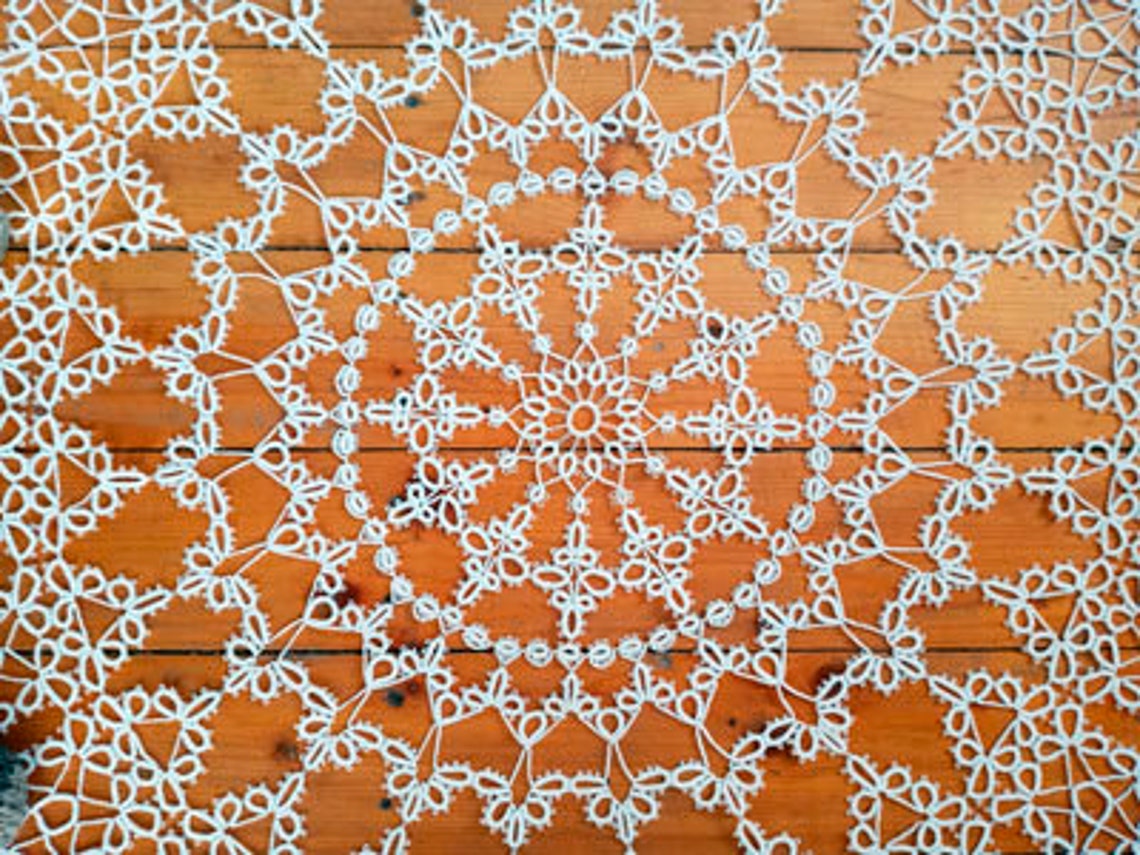 Tatting Pattern Tablecloth Needle Tatting Cro-tatting | Etsy