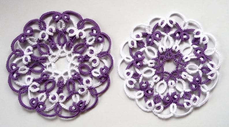 Tatting Pattern Wedding Coasters PDF Tutorial Lace Round - Etsy