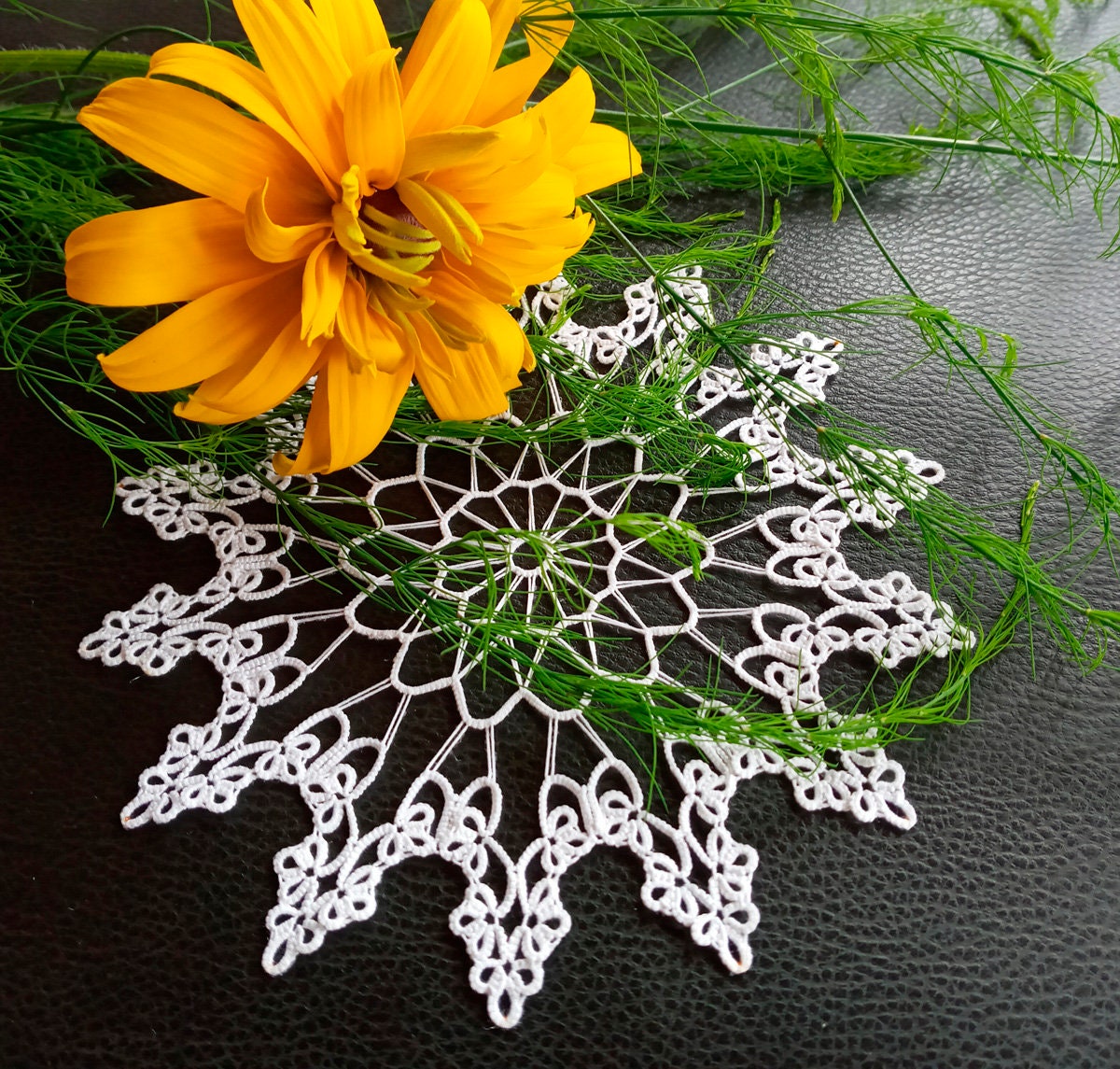 PDF Tatting Pattern Doily mr Sun Mr Moon - Etsy