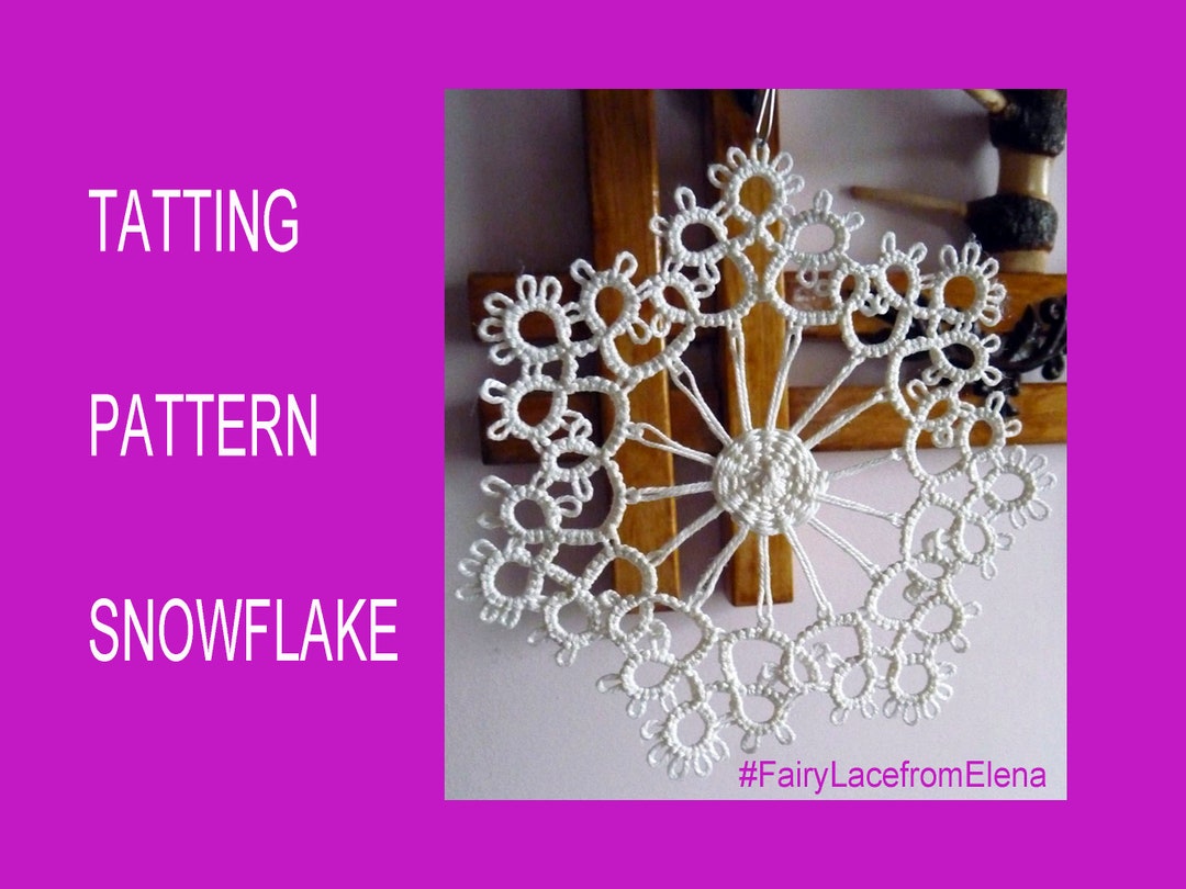 PDF Tatting Pattern Snowflake 3, Christmas Snowflake, DIY - Etsy