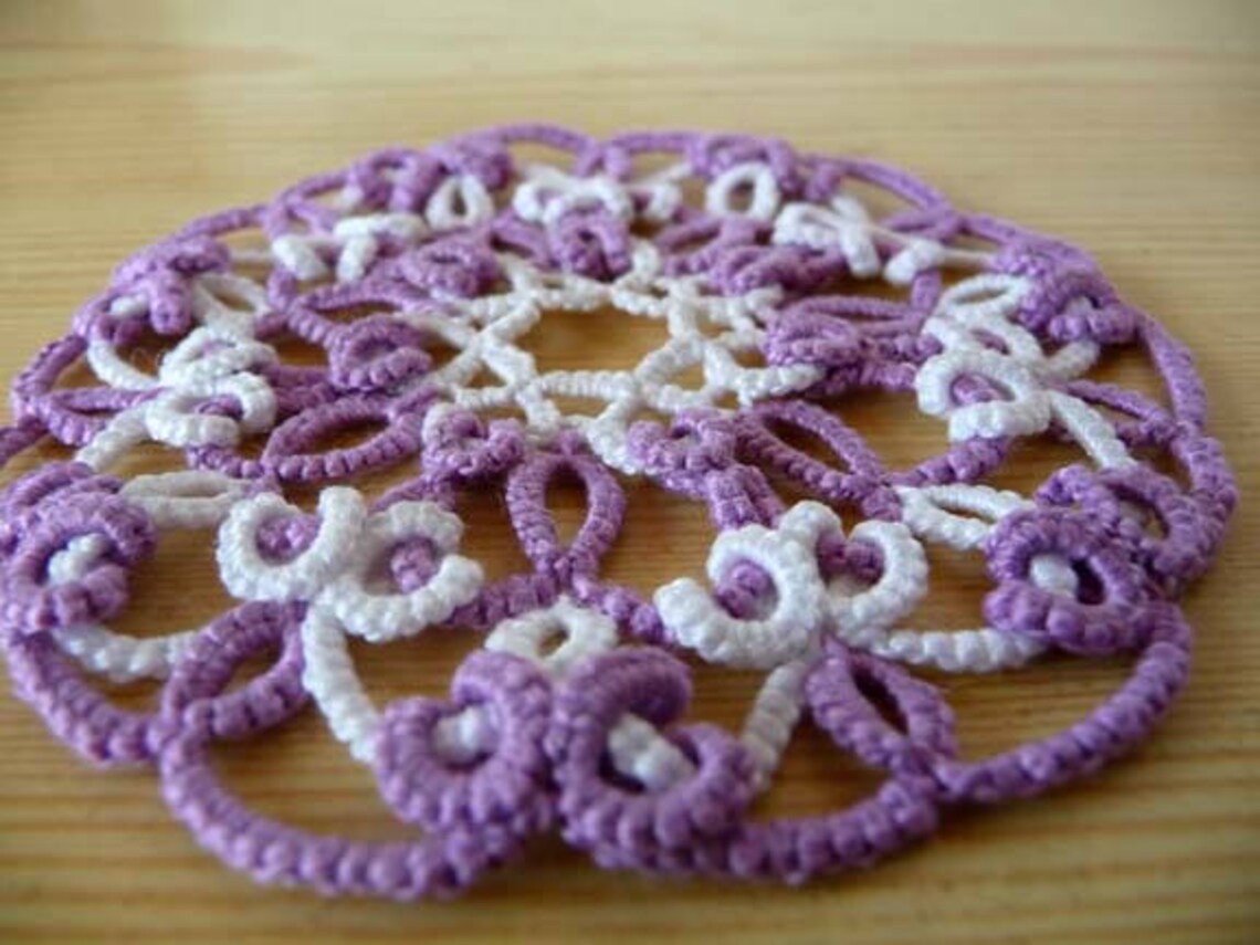 Tatting Pattern Wedding Coasters PDF Tutorial Lace Round | Etsy