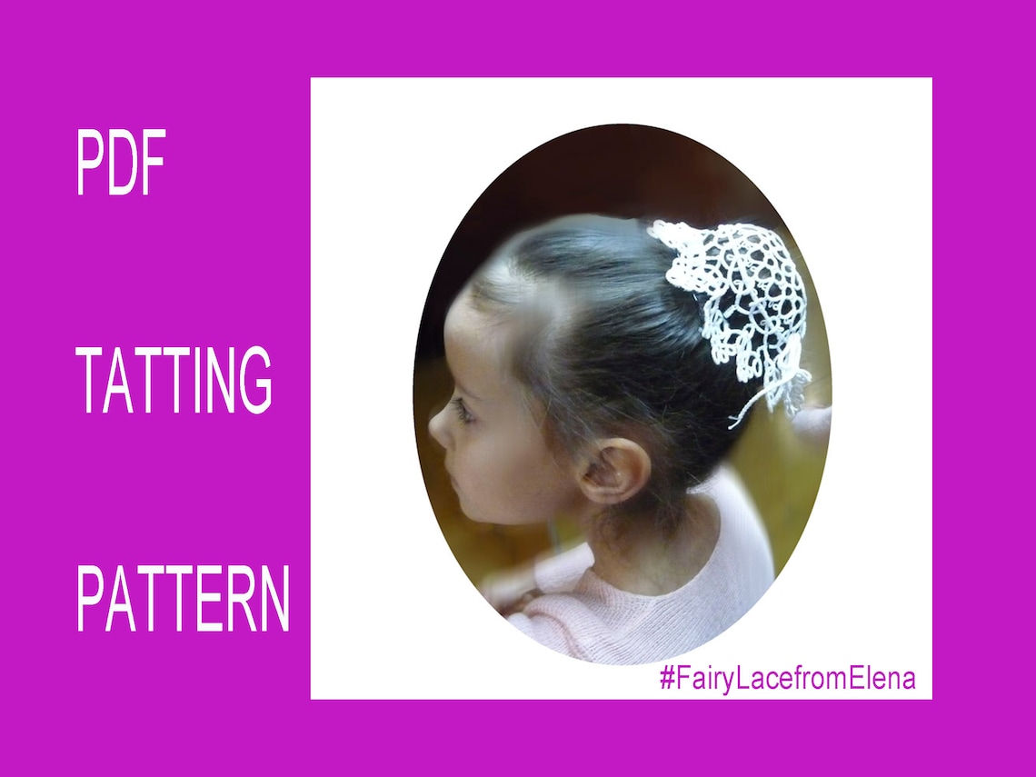 Tatting Pattern Bun Cover Bun Snood Hair Net Bun Crown Bun | Etsy