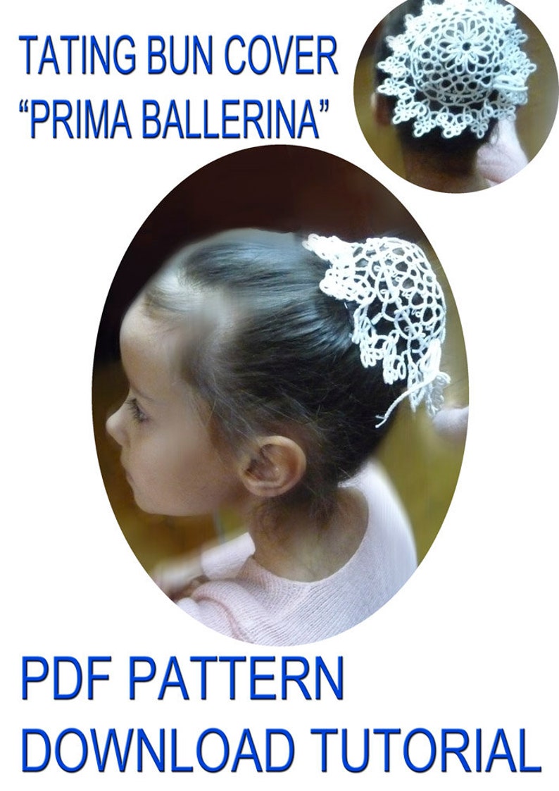 Tatting Pattern Bun Cover Bun Snood Hair Net Bun Crown Bun | Etsy